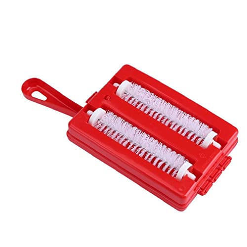 Froiny Double Brush Handheld Carpet Sweeper Crumb Dirt Brush Cleaner Collector Random Color, 26.5 x 10.5 x 7.5cm