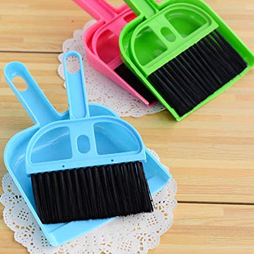 Grey990 Kitchen Mini Plastic Hand Dustpan and Brush Desk Cleaning Sweeper Dust Pan Set