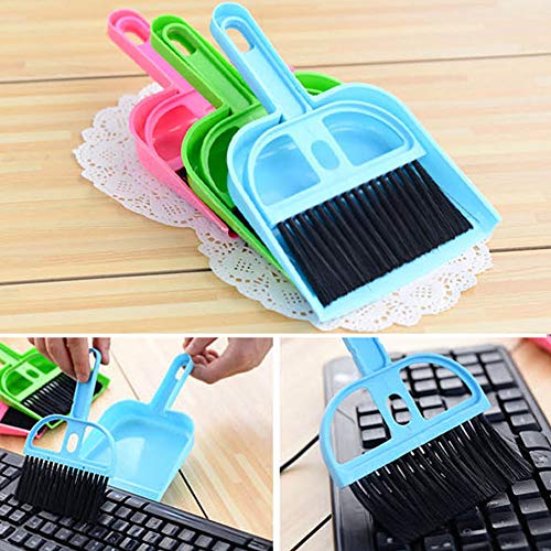 Grey990 Kitchen Mini Plastic Hand Dustpan and Brush Desk Cleaning Sweeper Dust Pan Set