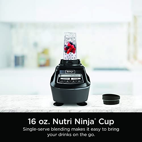 Ninja BL770AMZ Mega Kitchen System, 72 oz. Pitcher, 8-Cup Food Processor, 16 oz. Single Serve Cup, 1500-Watt, Black