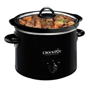 crock-pot 2-qt round manual slow cooker, black (scr200-b)