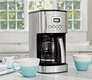 Coffee Maker by Cuisinart, 14-Cup Glass Carafe, Fully Automatic for Brew Strength Control & 1-4 Cup Setting, Stainless Steel, DCC-3200P1