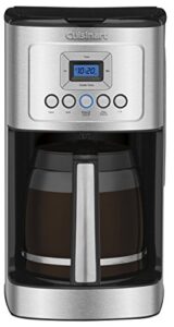 coffee maker by cuisinart, 14-cup glass carafe, fully automatic for brew strength control & 1-4 cup setting, stainless steel, dcc-3200p1