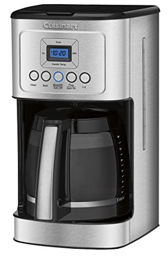 Coffee Maker by Cuisinart, 14-Cup Glass Carafe, Fully Automatic for Brew Strength Control & 1-4 Cup Setting, Stainless Steel, DCC-3200P1