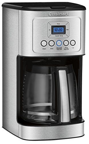 Coffee Maker by Cuisinart, 14-Cup Glass Carafe, Fully Automatic for Brew Strength Control & 1-4 Cup Setting, Stainless Steel, DCC-3200P1