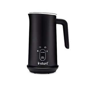 instant milk frother, 4-in-1 electric milk steamer, 10oz/295ml automatic hot and cold foam maker and milk warmer for latte, cappuccinos, macchiato, from the makers of instant pot 500w, black