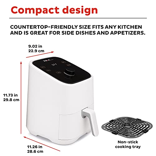 Instant Vortex 4-in-1, 2-QT Mini Air Fryer Oven Combo, From the Makers of Instant Pot with Customizable Smart Cooking Programs, Nonstick and Dishwasher-Safe Basket, App with over 100 Recipes, White