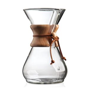 chemex pour-over glass coffeemaker – classic series – 8-cup – exclusive packaging