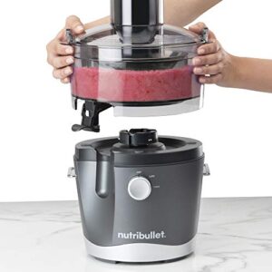 NutriBullet Juicer Centrifugal Juicer Machine for Fruit, Vegetables, and Food Prep, 27 Ounces/1.5 Liters, 800 Watts, Gray NBJ50100