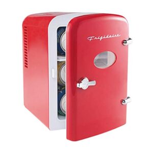 frigidaire efmis129-red mini portable compact personal fridge cooler, 1 gallons, 6 cans