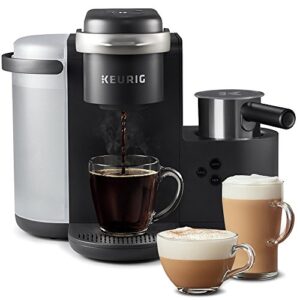 keurig k-cafe single-serve k-cup coffee maker, latte maker and cappuccino maker, comes with dishwasher safe milk frother, coffee shot capability, compatible with all keurig k-cup pods, dark charcoal