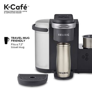 Keurig K-Cafe Single-Serve K-Cup Coffee Maker, Latte Maker and Cappuccino Maker, Comes with Dishwasher Safe Milk Frother, Coffee Shot Capability, Compatible With all Keurig K-Cup Pods, Dark Charcoal