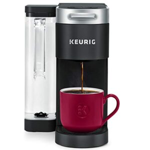 keurig k-supreme coffee maker, single serve k-cup pod coffee brewer, with multistream technology, 66 oz dual-position reservoir, and customizable settings, black