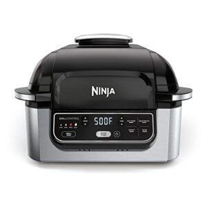 ninja ag301 foodi 5-in-1 indoor grill with air fry, roast, bake & dehydrate, black/silver