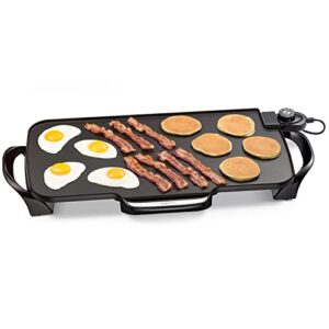 presto 07061 22-inch electric griddle with removable handles, black, 22-inch