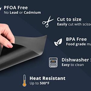 Oven Liners for Bottom of Oven - 2 Pack Large Heavy Duty Mats, 17”x25” Non-Stick Reusable Liner for Electric, Gas, Toaster Ovens, Grills - BPA & PFOA Free Kitchen Accessory to Keep Your Oven Clean