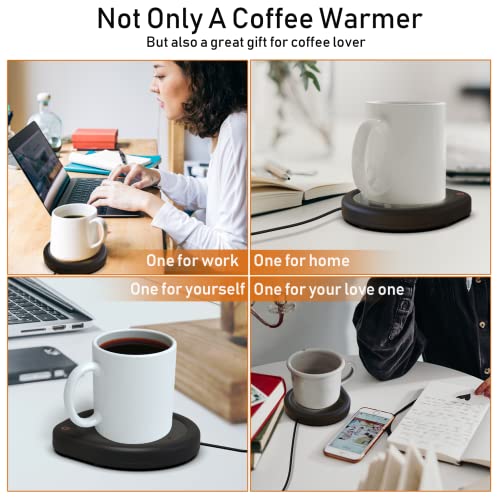 Coffee Mug Warmer with Auto Shut Off for Desk, Cup Warmer Smart Temperature Settings, Electric Beverage Tea Water Milk Warmer for All Cups and Mugs, Heating Plate Candle Wax Warmer