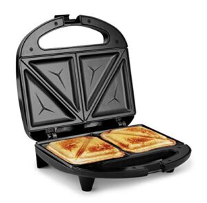 elite gourmet esm2207 maxi-matic sandwich panini maker grilled cheese machine tuna melt omelets non-stick surface, 2 slice, black