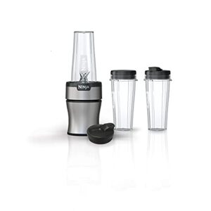 ninja bn301 nutri-blender plus compact personal blender, 900-peak-watt motor, silver