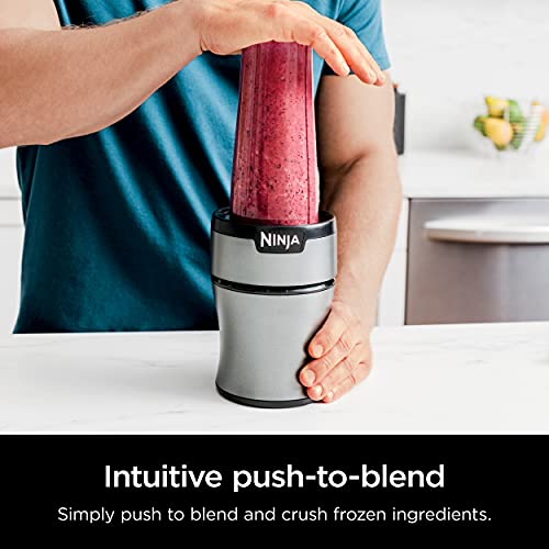 Ninja BN301 Nutri-Blender Plus Compact Personal Blender, 900-Peak-Watt Motor, Silver