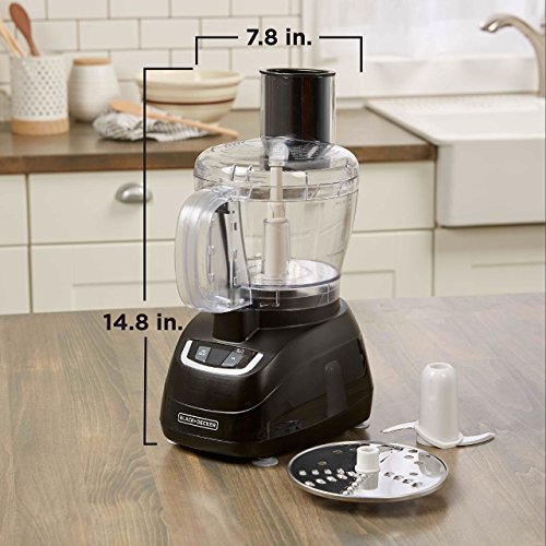 BLACK+DECKER 8-Cup Food Processor, Black, FP1600B