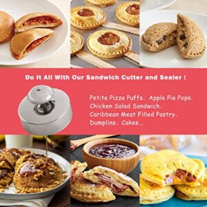 Sandwich Sealer, Sandwich Cutter and Sealer, Food-Grade 304 Stainless Steel Sandwich Sealer, Uncrustables Peanut Butter and Jelly Sandwiches Tool/PBJ Cutter, Uncrustable Sandwich Maker