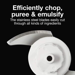 Proctor Silex Durable Electric Vegetable Chopper & Mini Food Processor for Chopping, Puree & Emulsify, 1.5 Cup, White