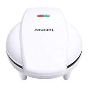 Courant Mini Donut Maker Machine for Holiday, Kid-Friendly, Breakfast or Snack, Desserts & More with Non-stick Surface, Makes 7 Doughnuts, White