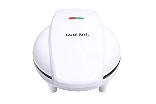 Courant Mini Donut Maker Machine for Holiday, Kid-Friendly, Breakfast or Snack, Desserts & More with Non-stick Surface, Makes 7 Doughnuts, White