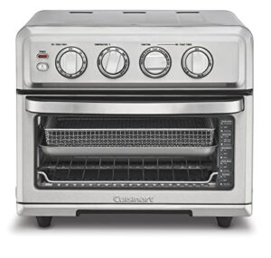 cuisinart air fryer + convection toaster oven, 8-1 oven with bake, grill, broil & warm options, stainless steel, toa-70