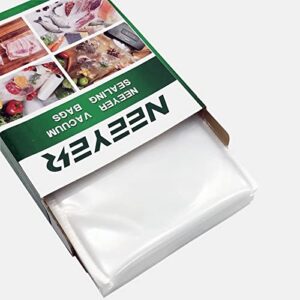 Neeyer Vacuum Sealer Bags,Seal a Meal Sealer Bags,Ideal for Food Saver,BPA Free Safe Universal Pre-Cut bag, 100 Pint 8" x 12" for vac storage, Meal Prep or Sous Vide