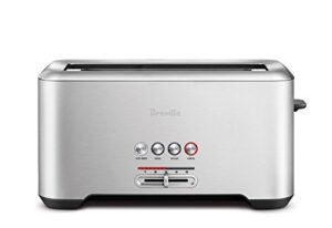 breville bit more 4-slice toaster, brushed stainless steel, bta730xl