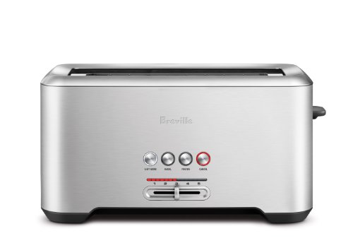 Breville Bit More 4-Slice Toaster, Brushed Stainless Steel, BTA730XL