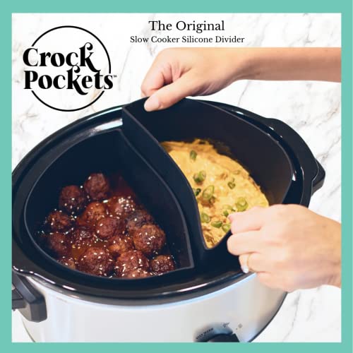 CrockPockets The Original Slow Cooker Divider, Silicone Insert, BPA Free, Dishwasher Safe