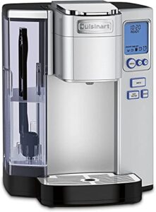 coffee maker by cuisinart, single serve 72-ounce reservoir coffee machine, programmable brewing & hot water dispenser, stainless steel, ss-10p1