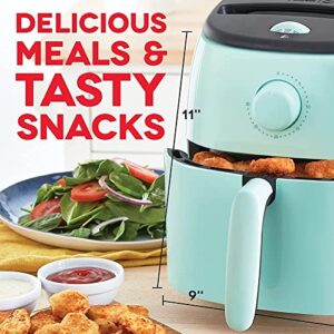 DASH Tasti-Crisp™ Electric Air Fryer Oven Cooker with Temperature Control, Non-Stick Fry Basket, Recipe Guide + Auto Shut Off Feature, 1000-Watt, 2.6Qt, Aqua