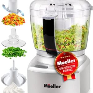 Mueller Ultra Prep Food Processor Chopper for Dicing, Grinding, Whipping and Pureeing – Food Chopper for Vegetables, Meat, Grains, Nuts and Whisk for Eggs and Cream