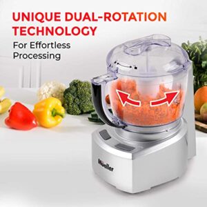 Mueller Ultra Prep Food Processor Chopper for Dicing, Grinding, Whipping and Pureeing – Food Chopper for Vegetables, Meat, Grains, Nuts and Whisk for Eggs and Cream