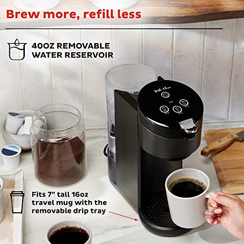 Instant Solo Single Serve Coffee Maker, From the Makers of Instant Pot, K-Cup Pod Compatible Coffee Brewer, Includes Reusable Coffee Pod & Bold Setting, Brew 8 to 12oz., 40oz. Water Reservoir, Black