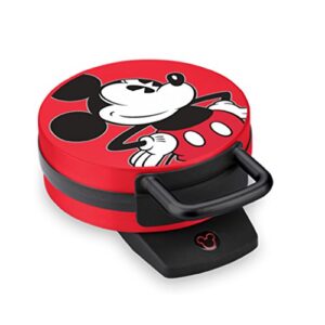 disney dcm-12 mickey mouse waffle maker, red 6 inch