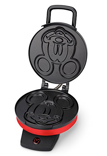 Disney DCM-12 Mickey Mouse Waffle Maker, Red 6 Inch