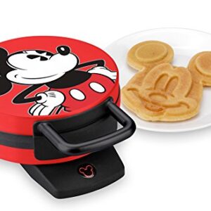 Disney DCM-12 Mickey Mouse Waffle Maker, Red 6 Inch