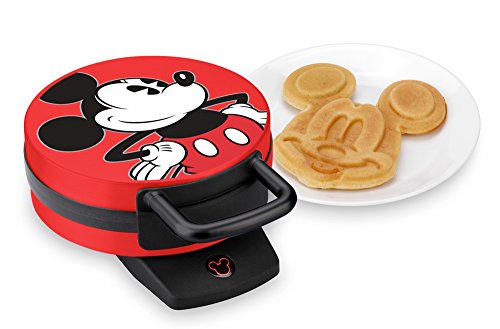 Disney DCM-12 Mickey Mouse Waffle Maker, Red 6 Inch