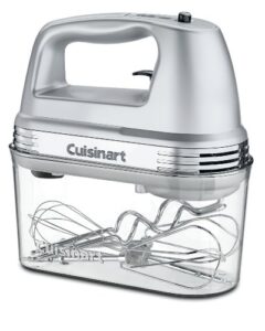 cuisinart hm-90bcs power advantage plus 9-speed handheld mixer with storage case, brushed chrome