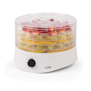 commercial chef food dehydrator, dehydrator for food and jerky, ccd100w6, 280 watts, white