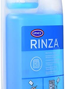 Urnex Rinza Alkaline Formula Milk Frother Cleaner - 33.6 Ounce [Over 30 Uses] - Breaks Down Milk Protein Fat and Calcium Build Up Cycles Through Auto Frother Cleans Lines Steam Wands & Steel Pitchers