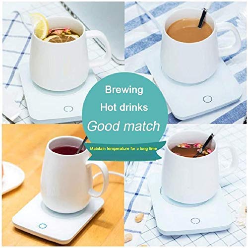 Misby Coffee Warmer for Desk Mug Warmer with Automatic Shut Off Coffee Cup Warmer Keep Coffee, Beverage, Milk, Tea and Hot Chocolate Warm (White)