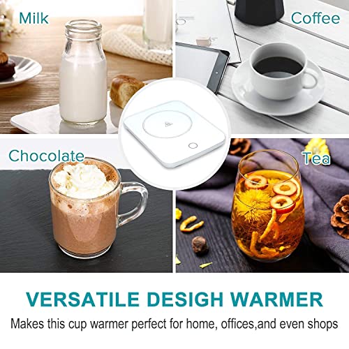 Misby Coffee Warmer for Desk Mug Warmer with Automatic Shut Off Coffee Cup Warmer Keep Coffee, Beverage, Milk, Tea and Hot Chocolate Warm (White)