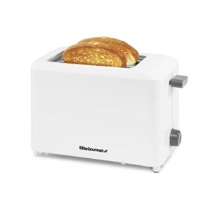 elite gourmet ect-1027# cool touch toaster, 7 toast settings cancel functions, slide out crumb tray, extra wide 1.5″ slots for bagels waffles specialty breads, puff pastry, snacks, white