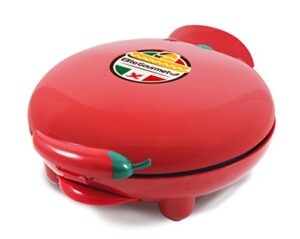 elite gourmet eqd413 non-stick electric, mexican taco tuesday quesadilla maker, easy-slice 6-wedge, grilled cheese, 8 inch, red